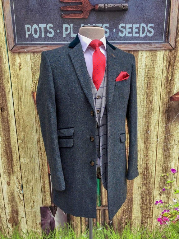 Cavani Men's Kingston Tan Brown Overcoat - MENSWEARR.COM