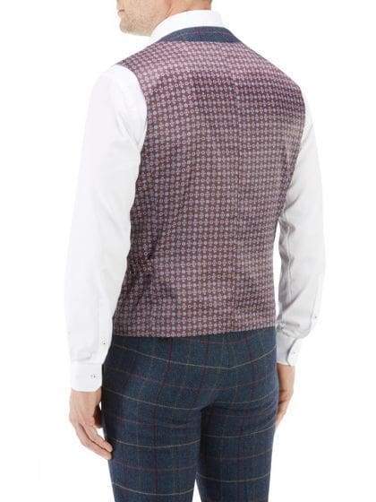Skopes | Skopes Doyle Navy Herringbone Check Tweed Suit Waistcoat ...