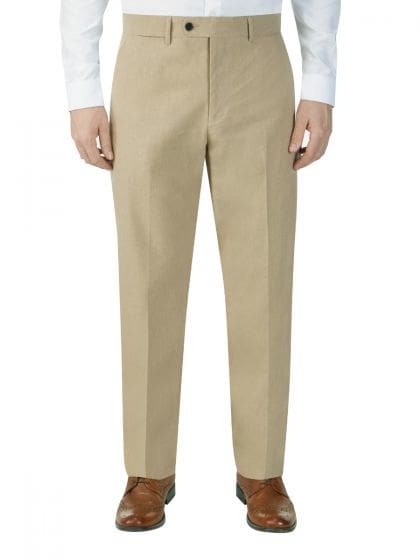 Skopes | Skopes Tuscany Stone Linen Blend Suit Trousers - MENSWEARR