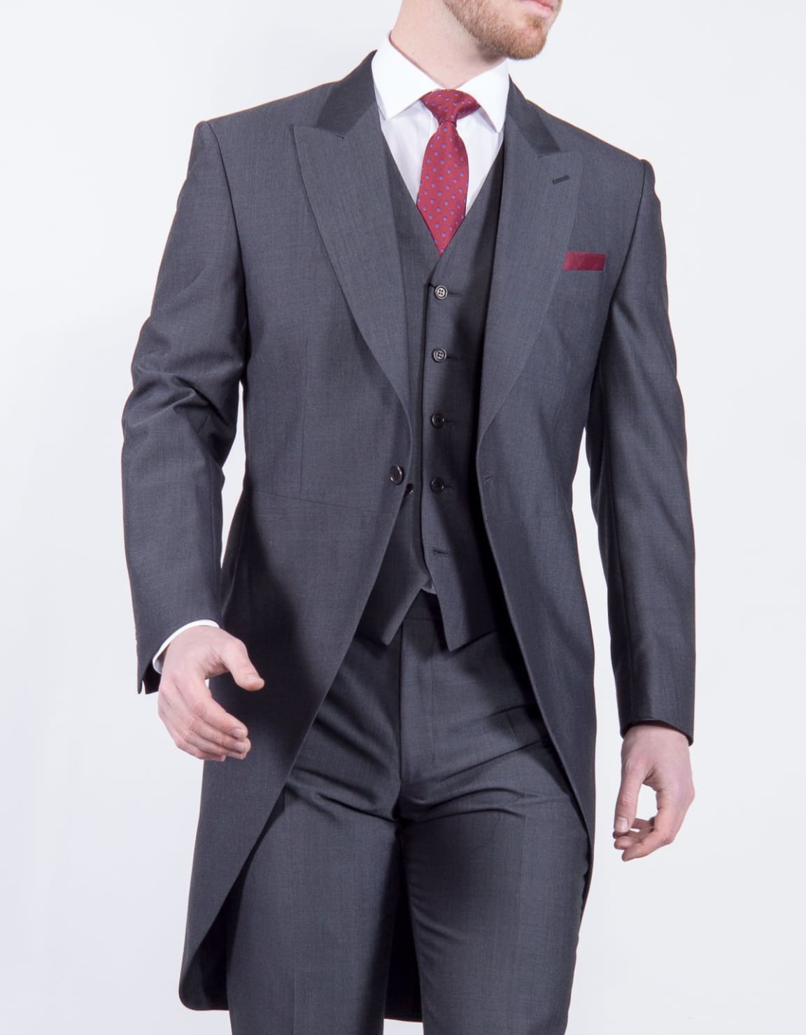 Torre | Torre Men's Charcoal Mohair Tailcoat MENSWEARR House of ...